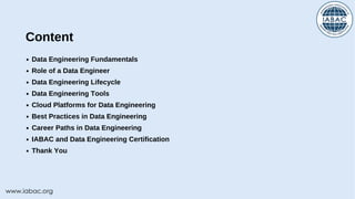 The Basics of Data Engineering with IABAC | PDF