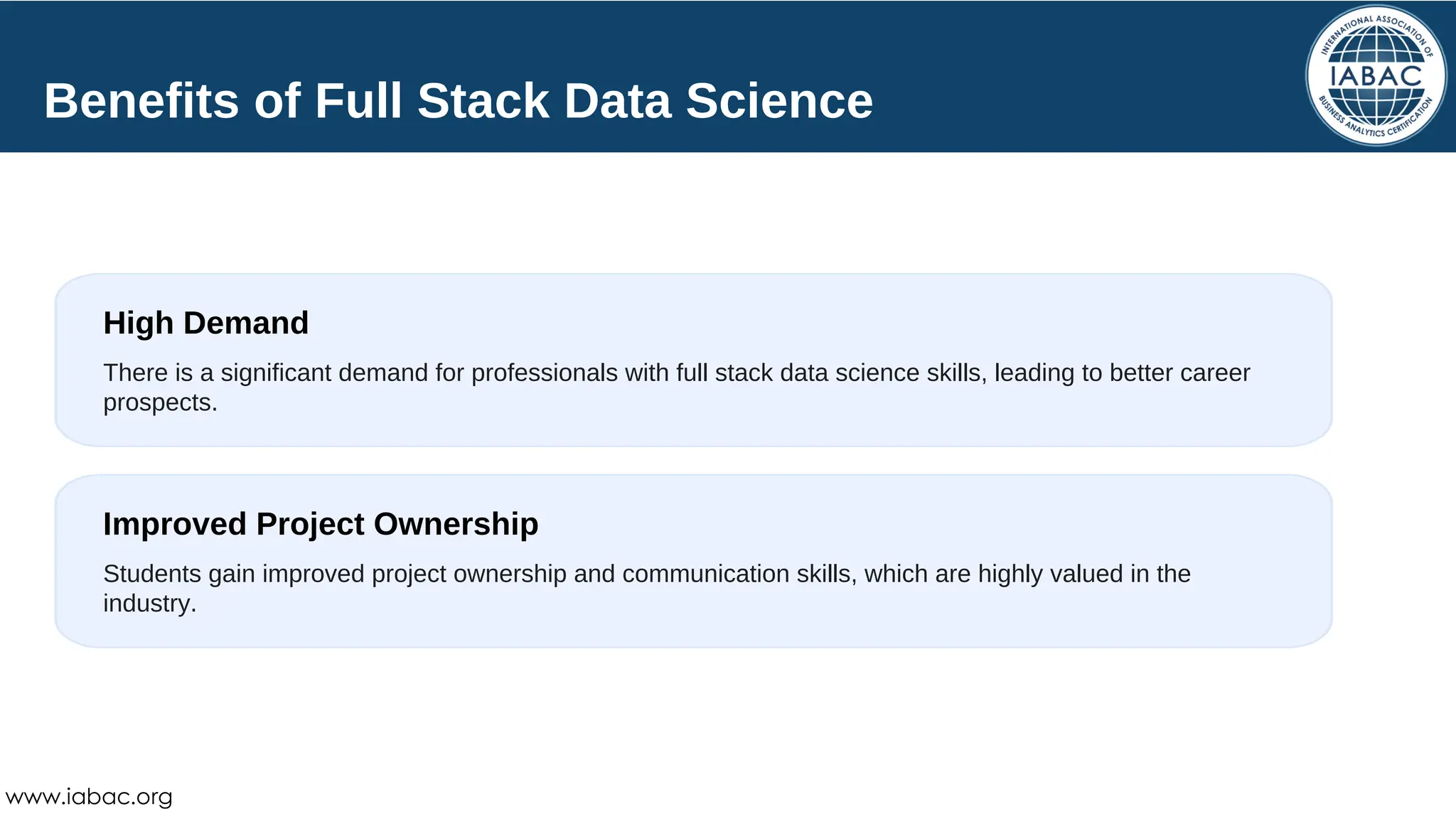 Benefits of Full Stack Data Science Course | IABAC | PPT