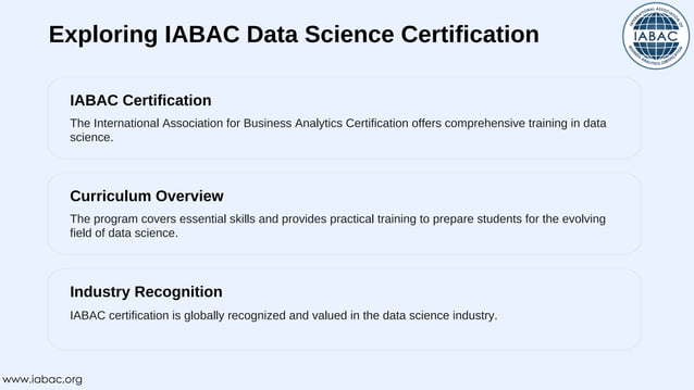 Best Data Science Certification in India | IABAC | PPT