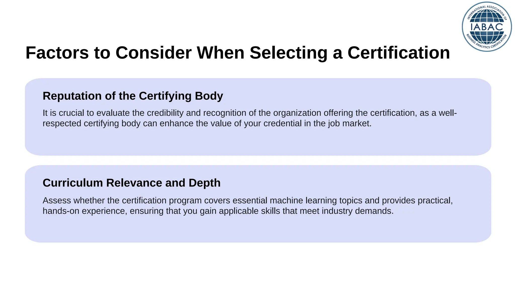 Importance of a Certificate in Machine Learning | IABAC | PPT