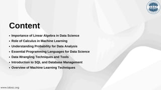 Key Skills from Data Science Programs | IABAC | PPT