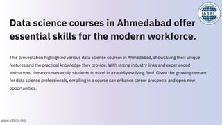 Popular Data Science Courses in Ahmedabad | IABAC | PDF
