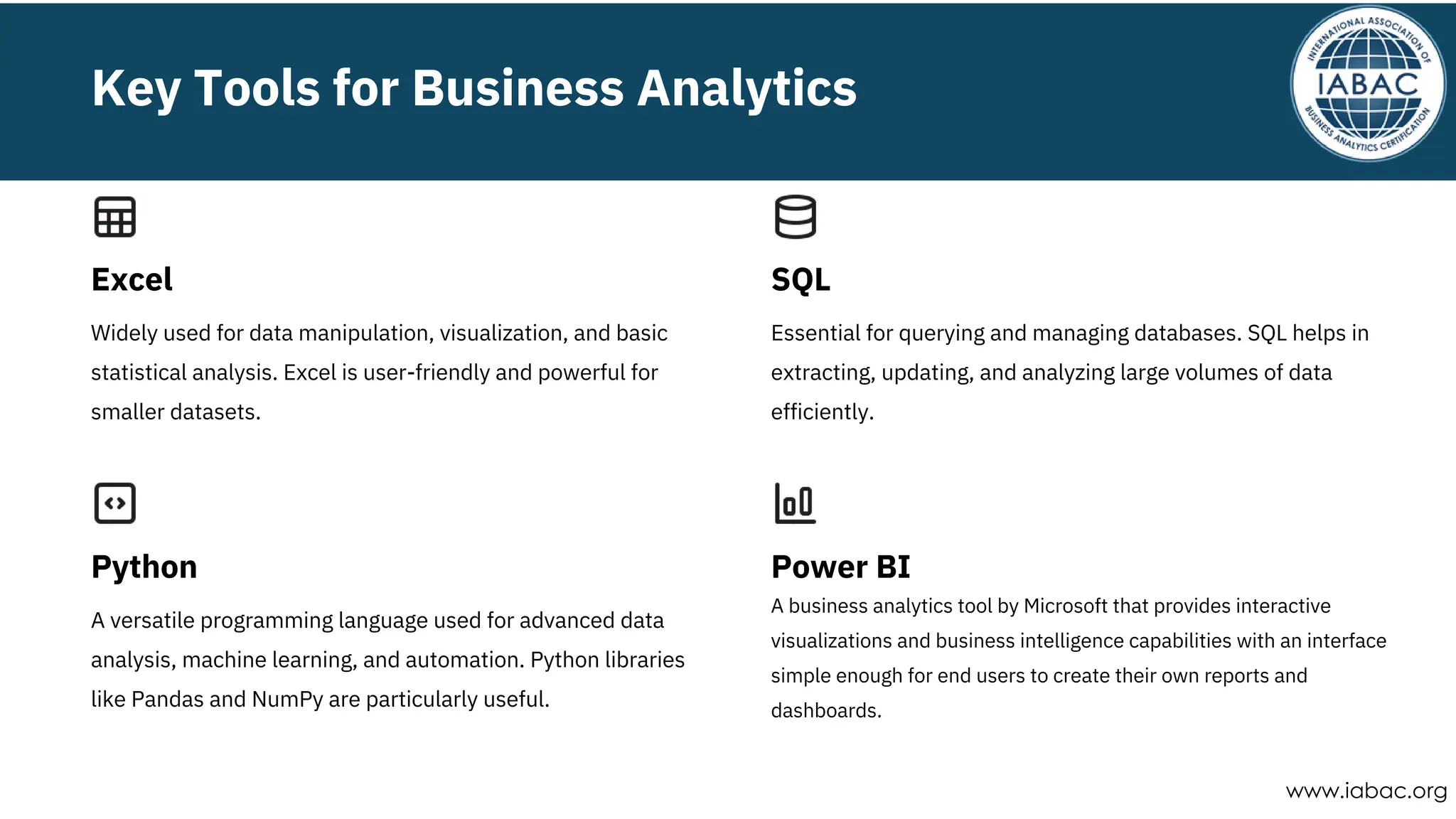 Understanding Key Business Analytics Skills for Success | IABAC | PDF