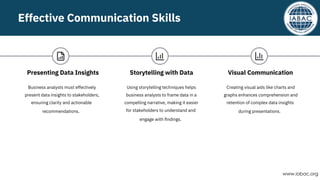 Understanding Key Business Analytics Skills for Success | IABAC | PDF
