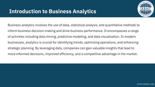 Understanding Key Business Analytics Skills for Success | IABAC | PDF ...