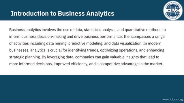 Understanding Key Business Analytics Skills for Success | IABAC | PDF | Business Administration ...