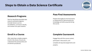 What Are Data Science Certiﬁcates | IABAC | PPT