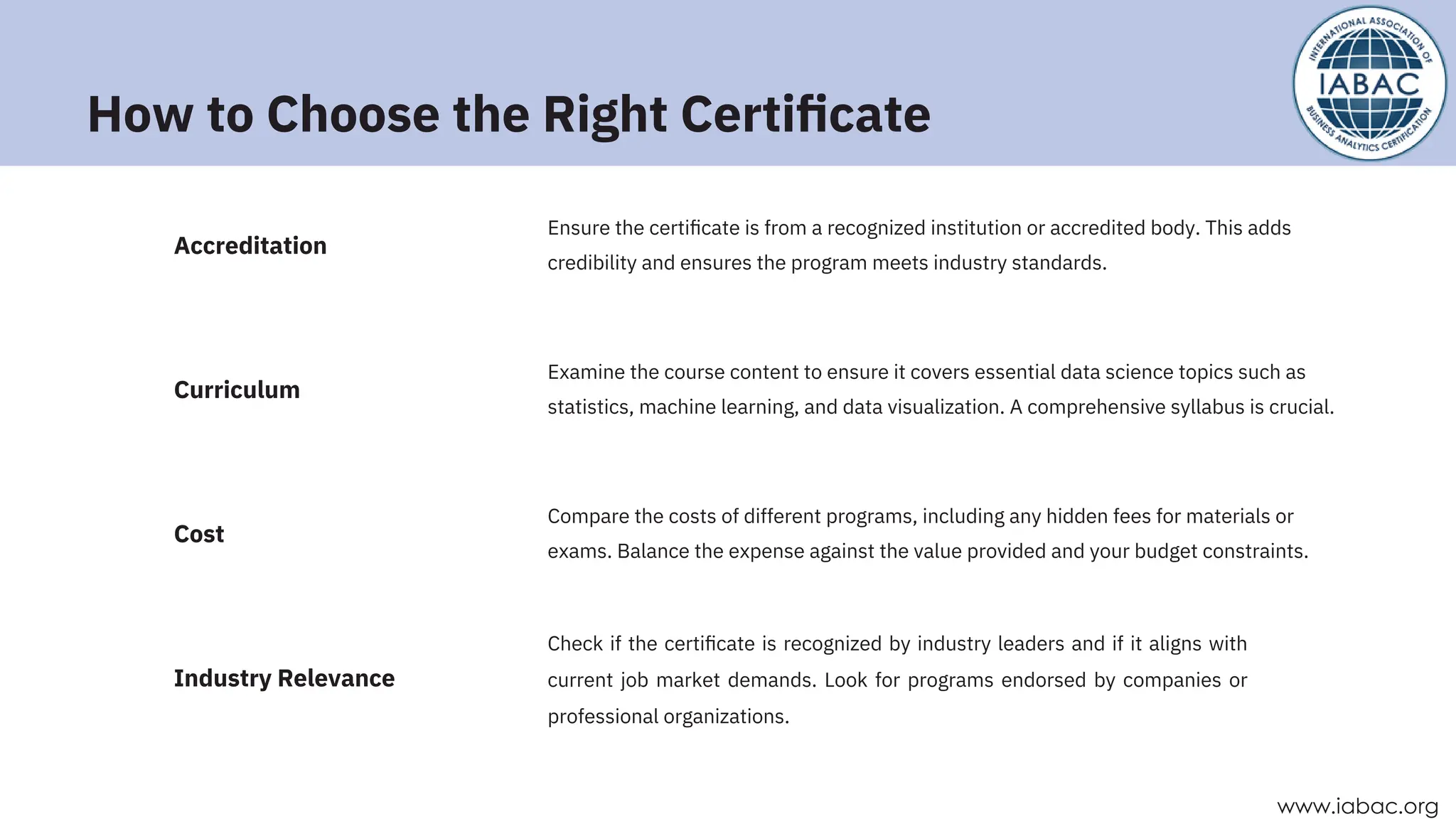 What Are Data Science Certiﬁcates | IABAC | PPT