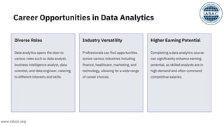 What Are the Beneﬁts of Data Analytics Courses in Chennai | IABAC | PPT