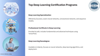 What Is a Deep Learning Certiﬁcation - IABAC | PDF | Artificial ...