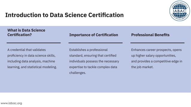 What Is Data Science Professional Certiﬁcation - iabac | PPT