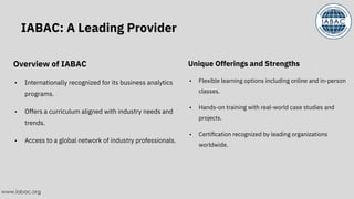 Who Offers Business Analytics Courses in Bangalore - IABAC | PPT