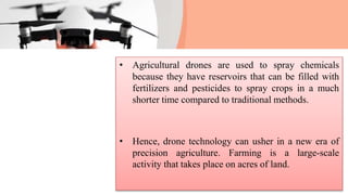 APPLICATIONS OF DRONES IN AGRICULTURE IN INDIA | PPTX