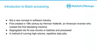 Cleveland Meetup July 15,2021 - Advanced Batch Processing Concepts | PPT