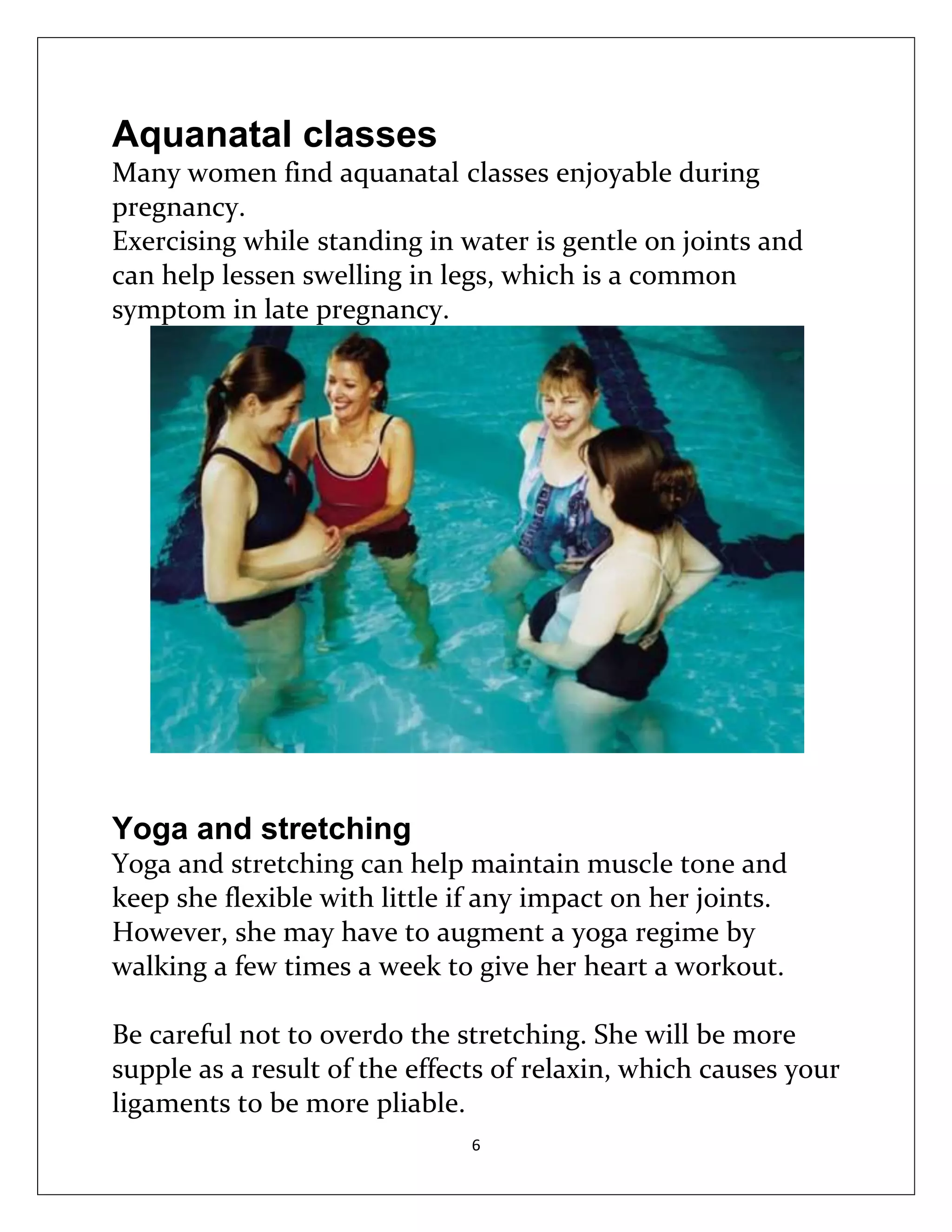 Physical Exercises for Pregnant Women | PDF