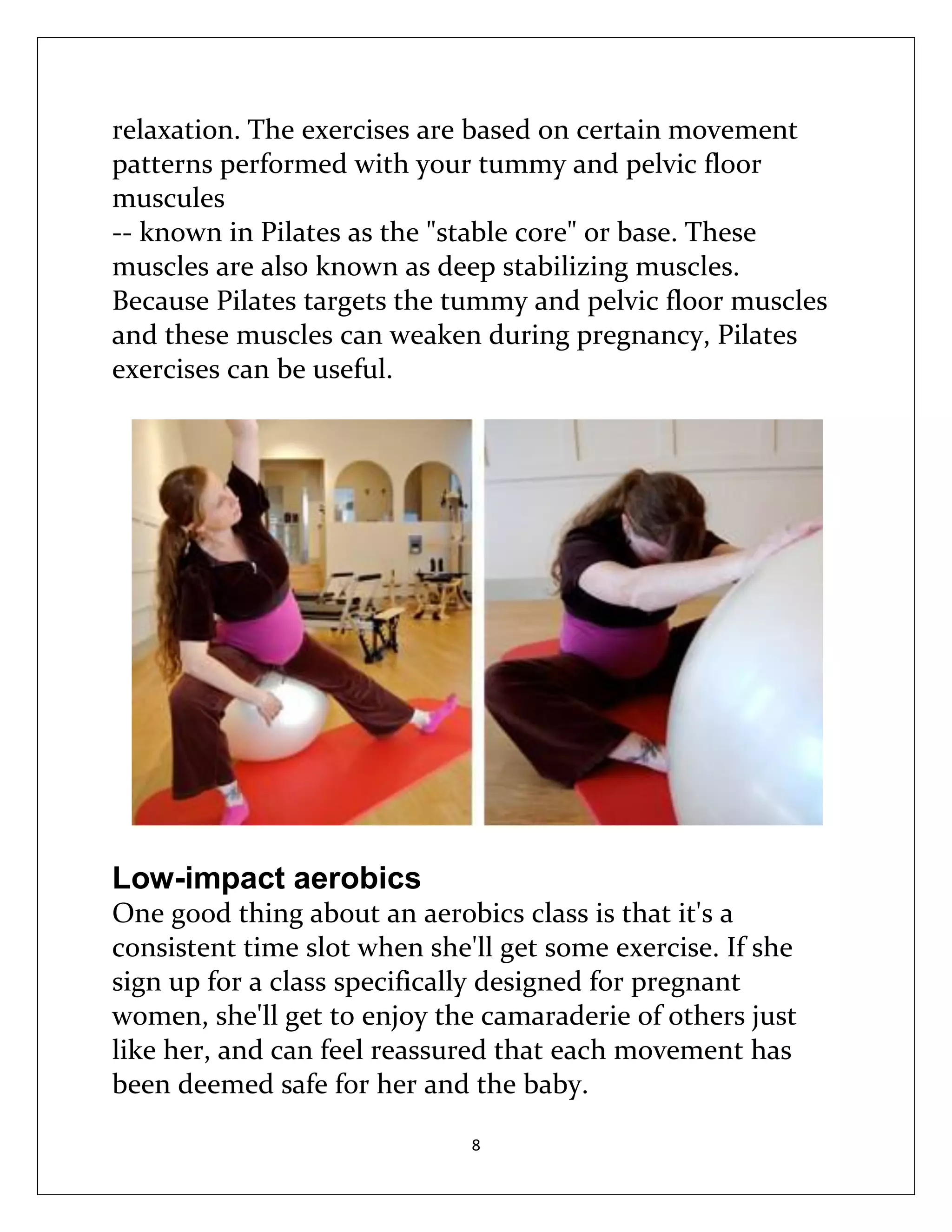 Physical Exercises for Pregnant Women | PDF