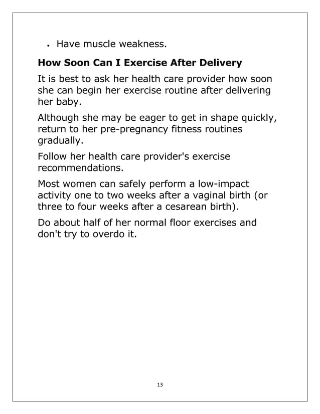 Physical Exercises for Pregnant Women | PDF | Pregnancy | Reproductive ...