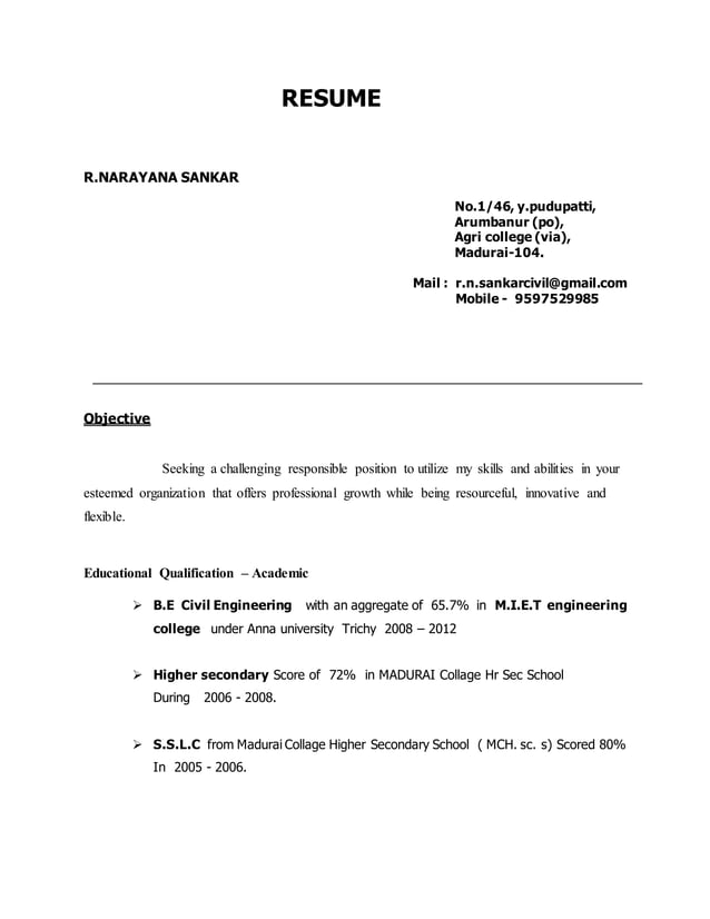 Shankar resume (3) | PDF