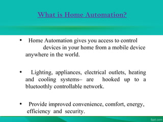 Bluetooth based Home Automation | PPT