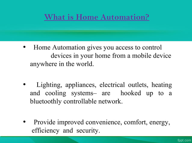 Bluetooth based Home Automation | PPT