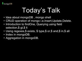Shankar's mongo db presentation | PPTX