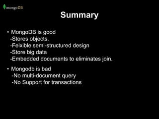 Shankar's mongo db presentation | PPTX
