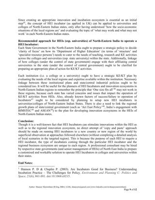 Strategy for a sustainable HEI Incubator – A UK experience for ...