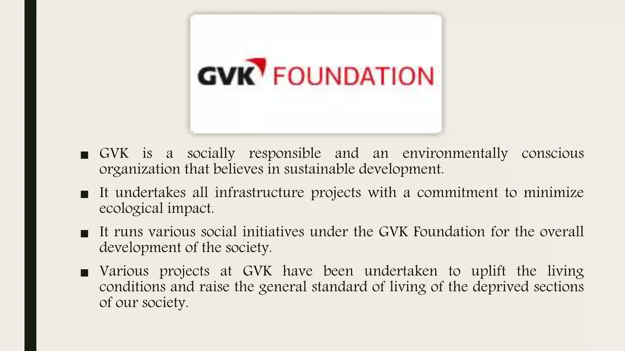 GVK Foundation - CSR | PPTX