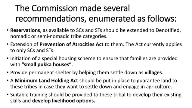 Denotified Tribes in India | PPT