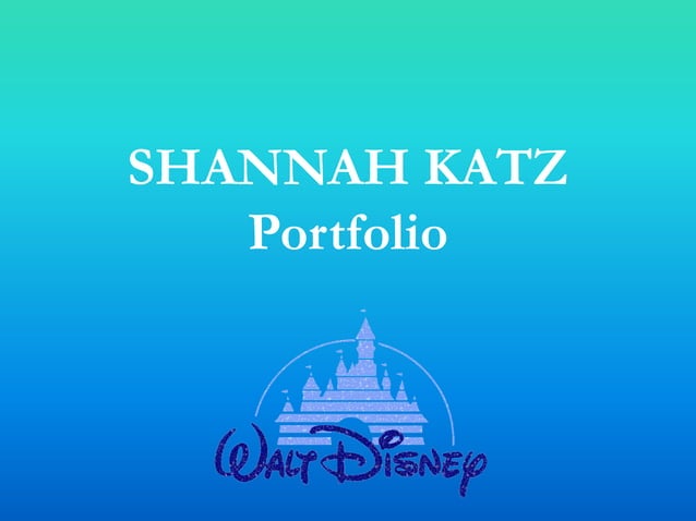 Disney Portfolio | PPT