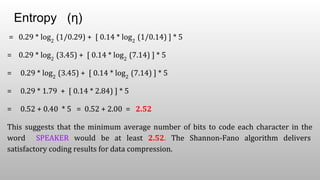 Shannon-Fano algorithm | PDF