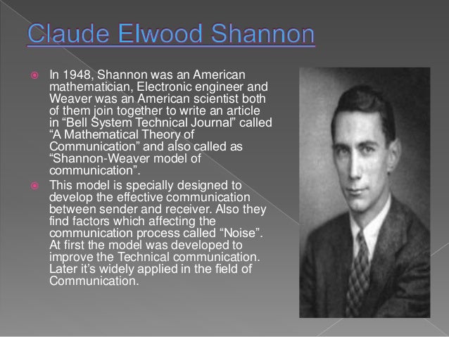 Shannon and weaver model of communication