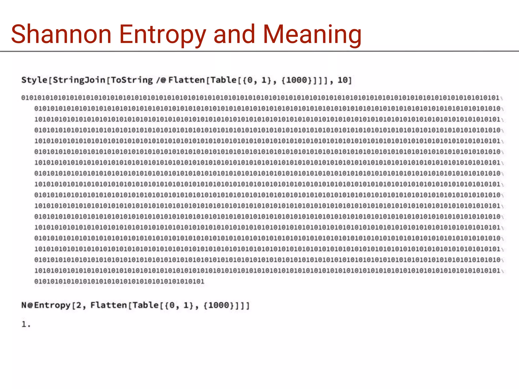 Unit 3: Shannon entropy and meaning | PPTX