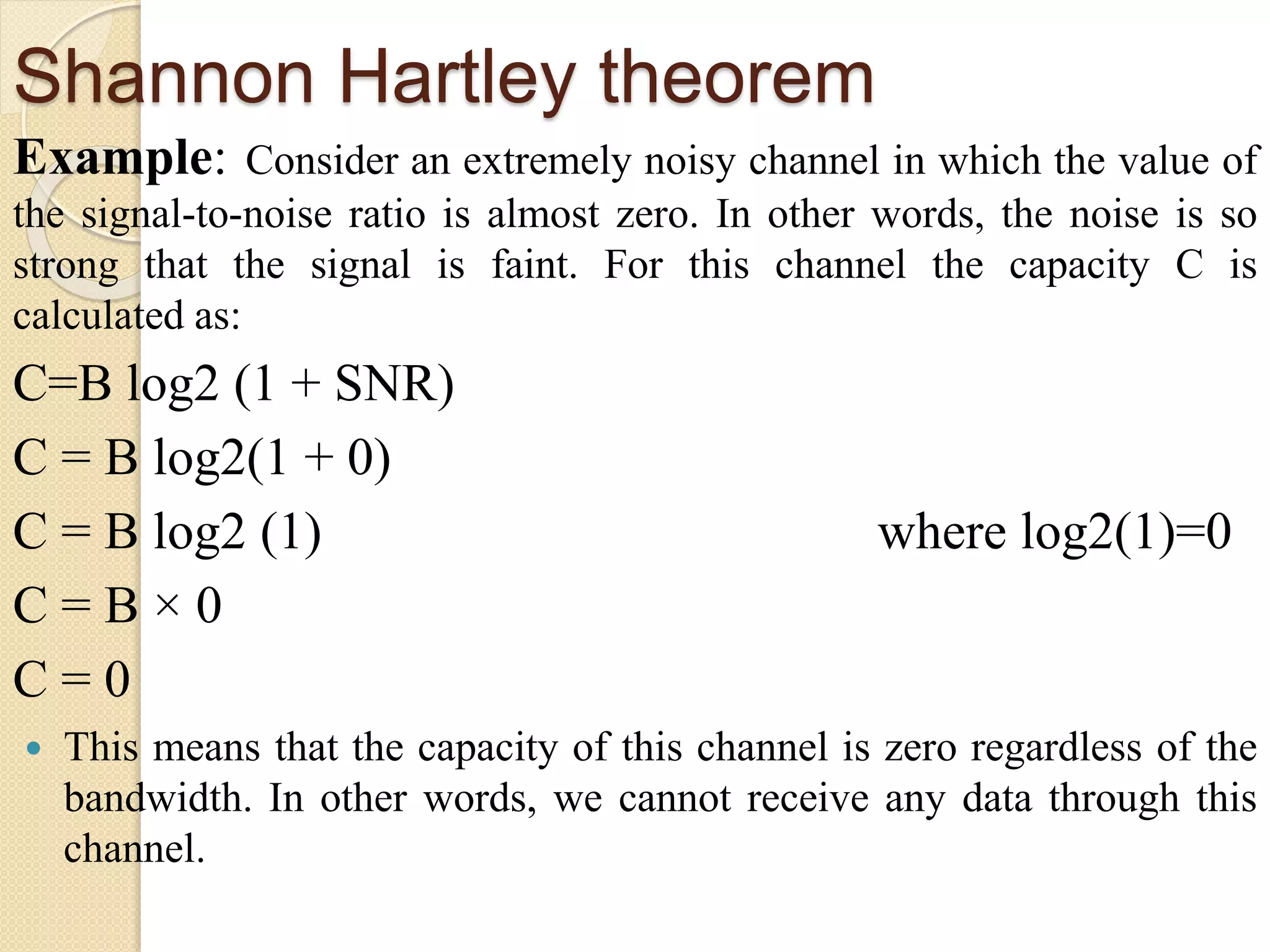 Shannon Hartley theorem by Shafiqa Memon (19ES30).pptx