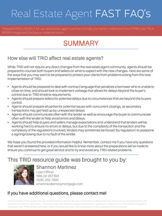 Shannon Martinez TRID Agent Resource | PDF