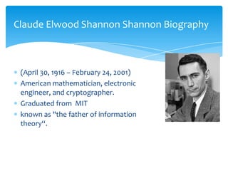 Shannon and 5 good criteria of a good cipher | PPTX