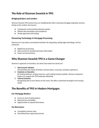 Shannon Swanick TPO_ Transforming Mortgage Strategies.docx