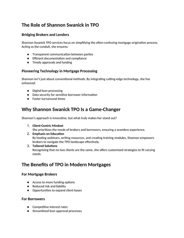 Shannon Swanick TPO_ Transforming Mortgage Strategies.docx