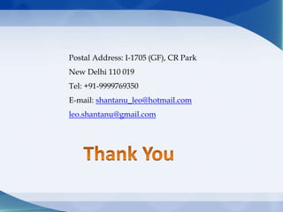 Shantanu Basu curriculum vita presentation | PPTX