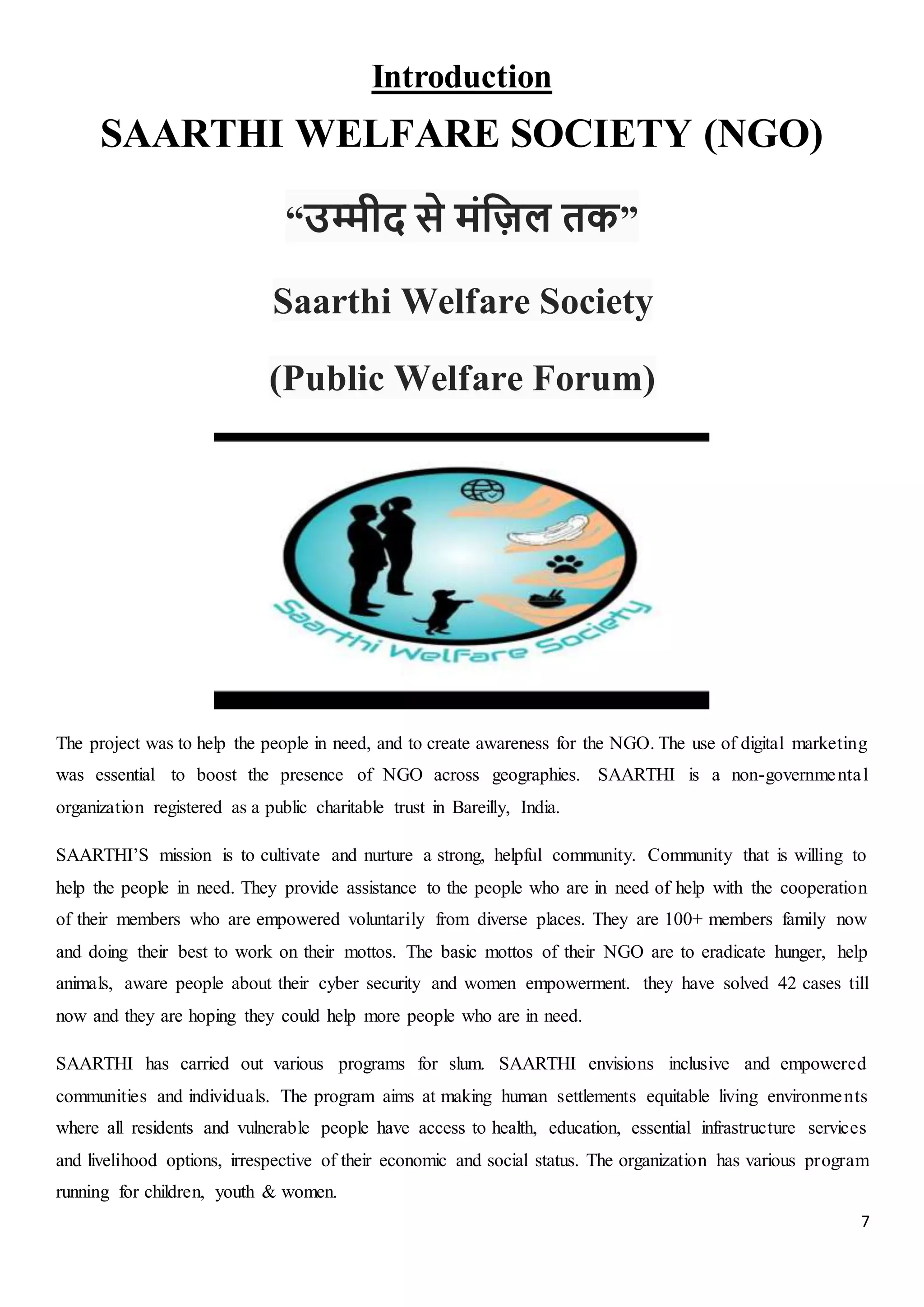 Saarthi NGO Commuity Project.docx