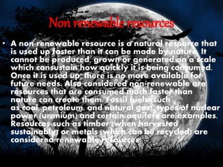 renewable and non renewable resources | PPTX