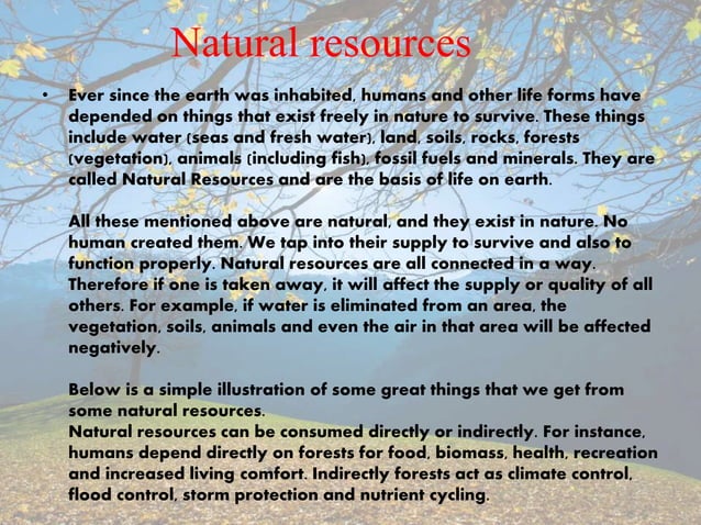 renewable and non renewable resources | PPTX | Geology | Science