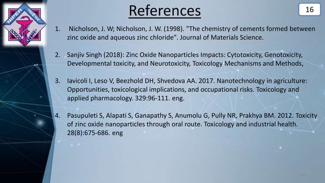 ZnO Nanoparticles Impacts | PPTX | Chemistry | Science