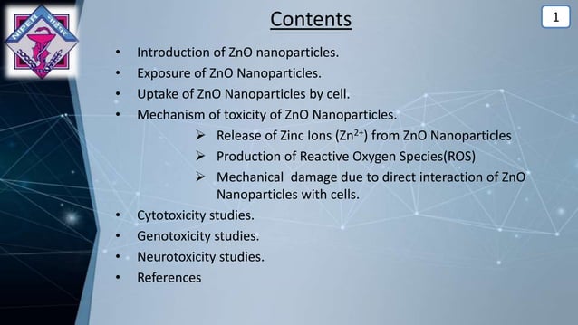 ZnO Nanoparticles Impacts | PPTX | Chemistry | Science