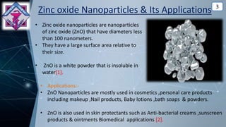 ZnO Nanoparticles Impacts | PPTX