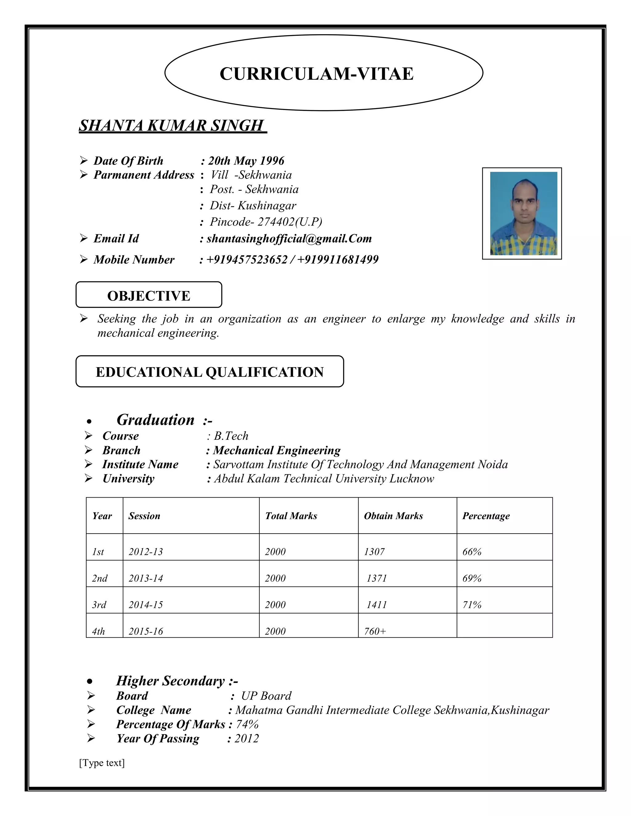 Shanta cv | PDF