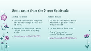 Negro Spiritual Music | PPT