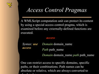 WML Script by Shanti katta | PPT | Web Development | Internet