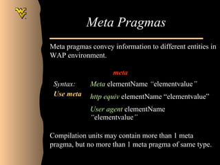 WML Script by Shanti katta | PPT | Web Development | Internet