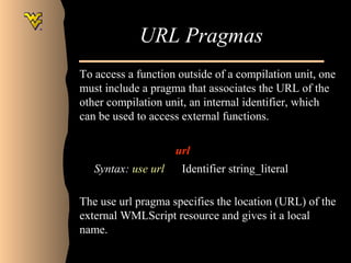 WML Script by Shanti katta | PPT | Web Development | Internet